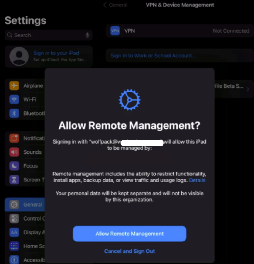 Enrolling personal (BYO) iOS/iPadOS devices into datajar.mobi (User Enrolment) – Help Centre